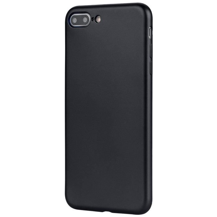 Coque iPhone 7 Plus Noir Gel Silicone Flexible Doux Case avec Bumper ...