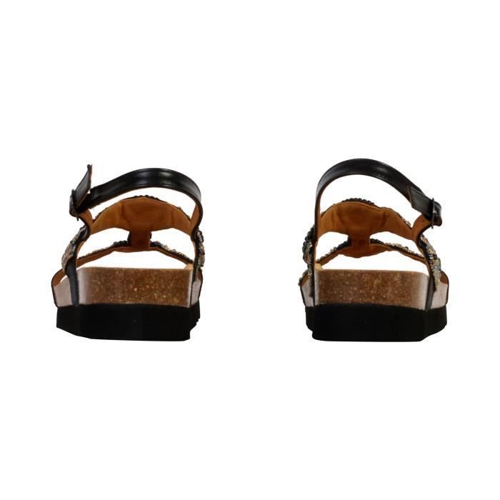 Sandale Compensée à Bride Scholl New Bogota Wedge - Noir Or Noir ...