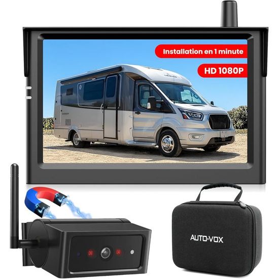 AUTO-VOX Camera de Recul sans Fil Magnétique 5" – Grand Angle 1080P ...