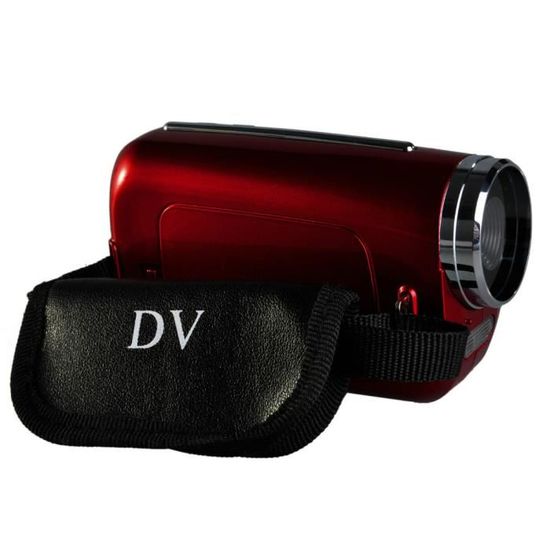 Rouge avec carte 16G-Caméra vidéo numérique 12mp 720P avec Zoom ...