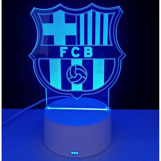 Lampe LED décorative table de chevet FC Barcelone - Lampe LED de table ...