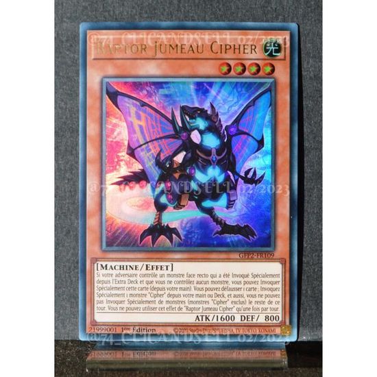 Carte YU-GI-OH GFP2-FR109 Raptor Jumeau Cipher NEUF FR - Cdiscount Jeux ...