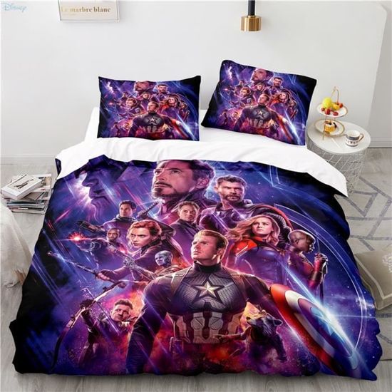 GRC-74 Parure de lit Disney Marvel Avengers Captain America, ensemble ...