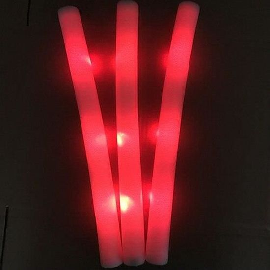 Red - 80PCS - bâtons lumineux colorés en mousse, 48CM, lumière LED pour ...