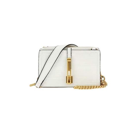 GUESS James Mini Girlfriend Crossbody Bag White [225447] - sac à épaule ...