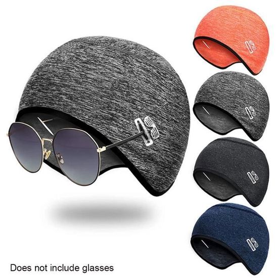 Bonnet sous Casque,Bonnet d'hiver crâne,avec Couvre Oreilles et Trou ...