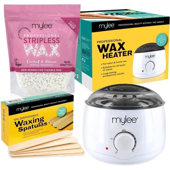 Mylee Kit d'épilation professionnel - Chauffe-Cire, Perles de cire dure, Spatules d'applications ...