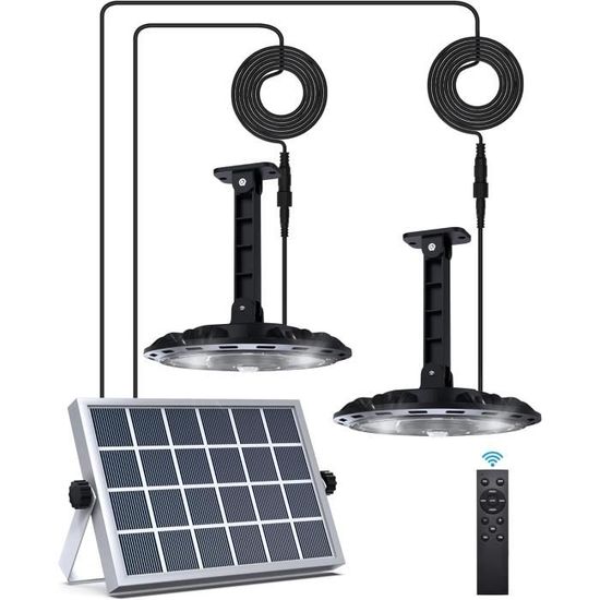 Lampes Solaires Pour Intérieur Et Extérieur, Double Lampe Solaire Pour Abri De Jardin, Design ...