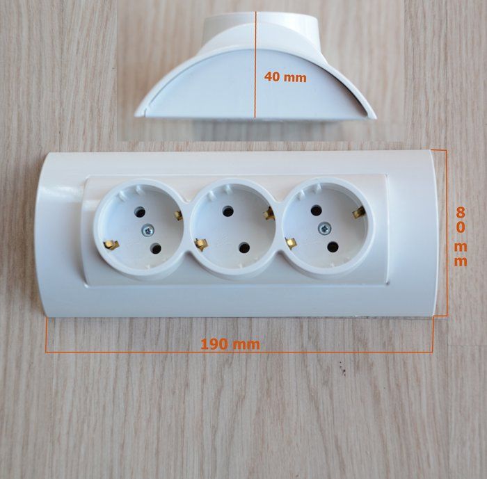 Bloc multiprise - Atra - 3 prises - Montage en applique - 250 V - 16 A ...