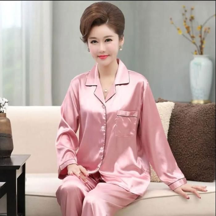 Ensemble de pyjamas en satin pour femmes,vêtements de nuit pour couple ...