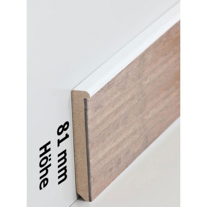 PROVISTON Plinthe MDF 13 x 81 x 2500 mm Blanc Noyau MDF revêtu Plinthe ...