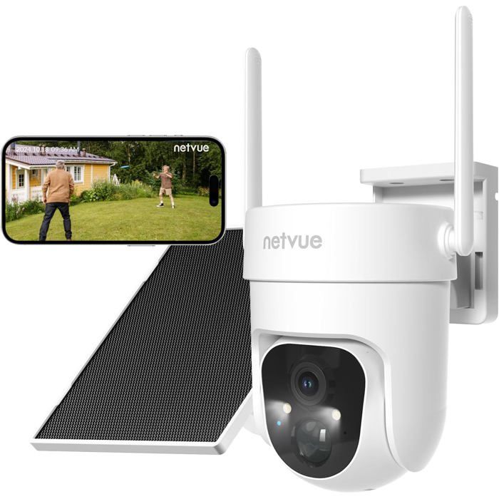 NETVUE Camera Extérieur 2K Caméra Surveillance WiFi Extérieure sans Fil ...