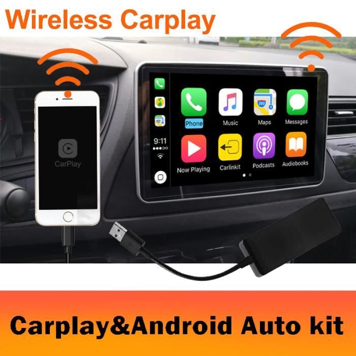 Autoradio sans fil, CarPlay, Android, Apple, CarPlay, Auto Link, USB, DONGLE, avec commande ...