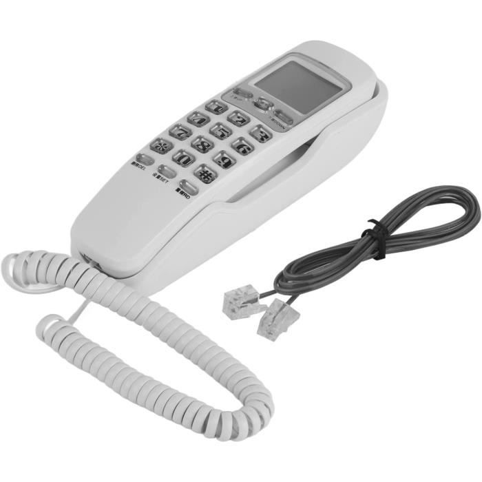 Téléphone Fixe, Téléphone Fixe Filaire Mural Avec Identification De L'Appelant, Adapté Au Bureau ...
