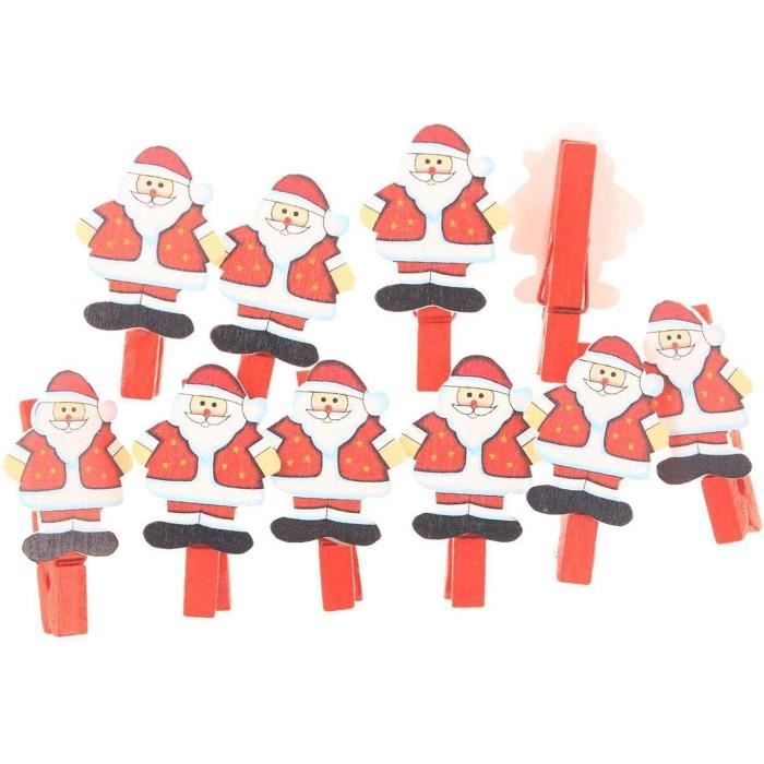 Épingles À Linge En Bois | -Set De Pinces À Linge De Couleur De Noël ...