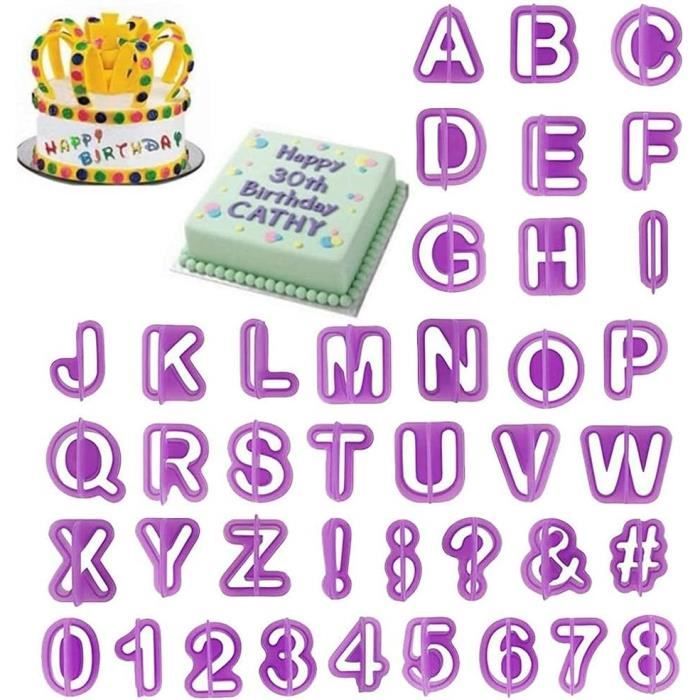 40 Pièces L'Alphabet Fondant Moule, Emporte Piece Lettre Alphabet ...