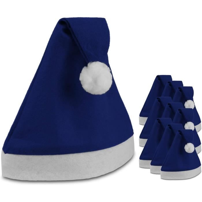 Lot De 10 Bonnets De Noël Avec Enveloppe Et Pompon[u5577] - Cdiscount ...