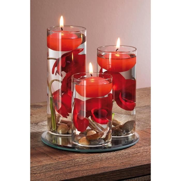 Marco Paul Lot De 6 Bougies Flottantes Traditionnelles De Noël Rouges ...