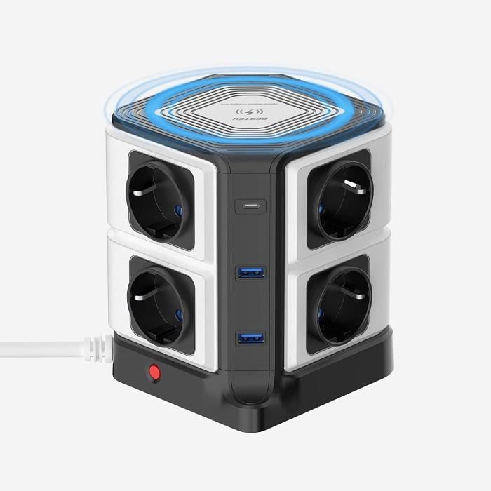 Tour Multiprise, Multiprise Electrique Parafoudre avec Chargeur ...
