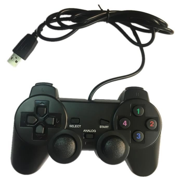 Manette de jeu filaire manette USB2.0 choc Joypad manette de jeu pour ...