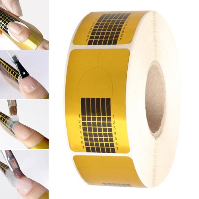 500 pcs CHABLON PATRON ADHESIF PR NAIL ART Sculpting Extension Forms ...