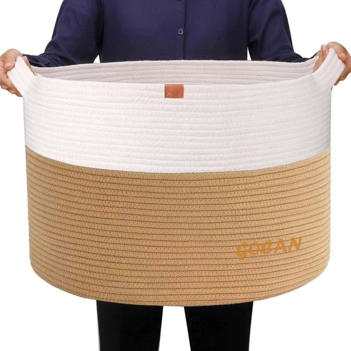 Panier À Linge Tissé En Coton Extra Large 55,9 X 55,9 X 35,6 Cm Avec ...