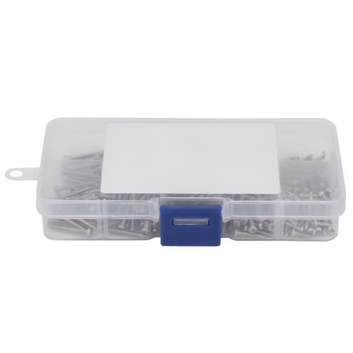 Vis autotaraudeuses - EJ.LIFE - Kit d'assortiment 400pcs - Acier inoxydable - Haute résistance ...
