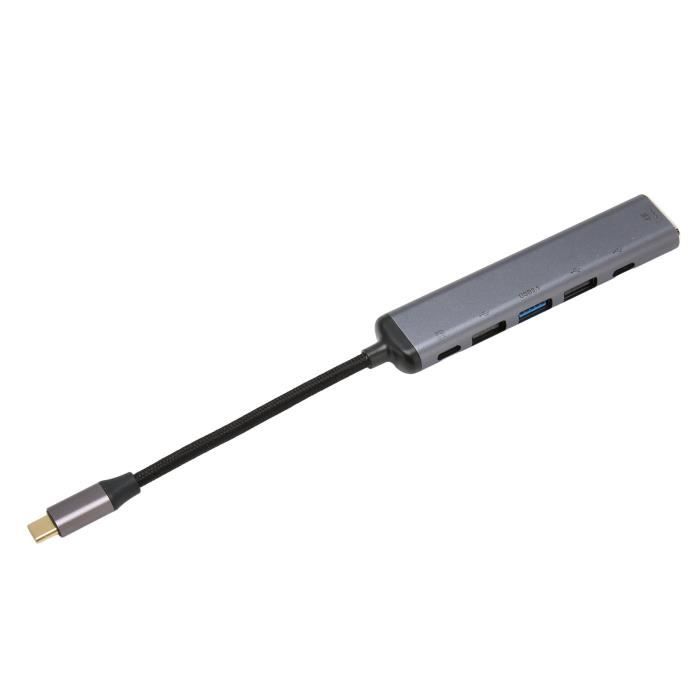 Concentrateur USB C 6 en 1 6 en 1 Hub USB C Type C vers Interface ...