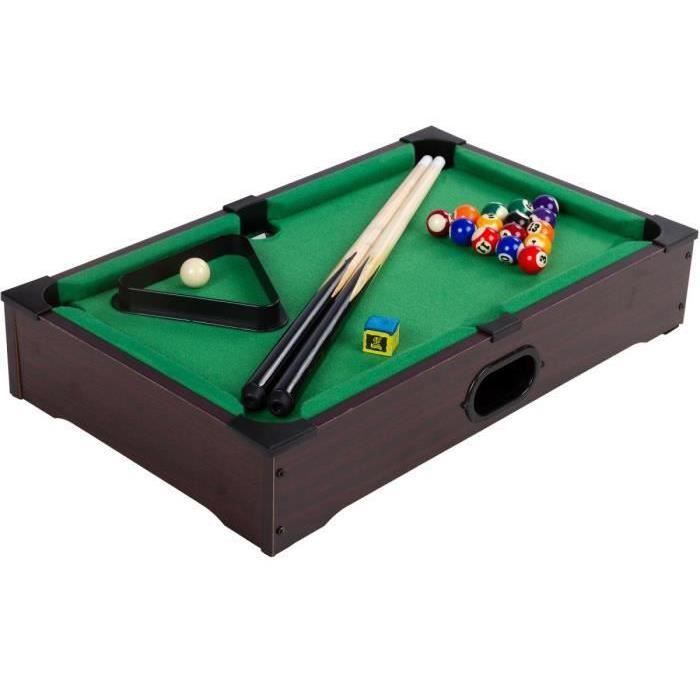 Mini billard de table 92 x 52 x 19 cm marron HobbyTech Marron ...