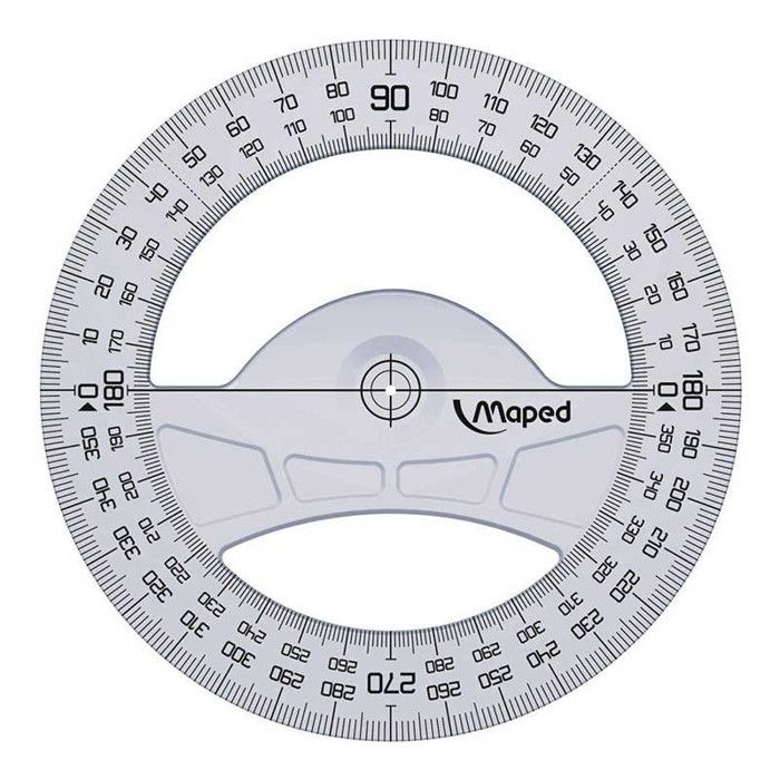 Rapporteur Geometric 360° - MAPED - 12 cm - Plastique transparent ...