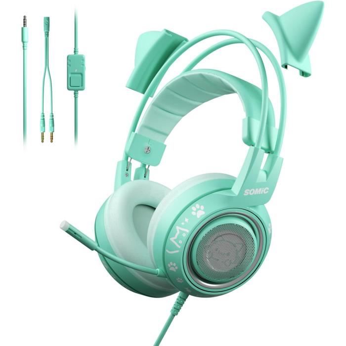G951S Écouteurs De Jeu Vert Avec Microphone Pour Ps4 Ps5 Xbox One Pc ...