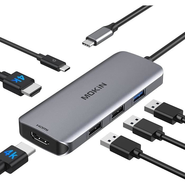 Hub Usb C Dual Hdmi,Usb C Docking Station Dual Moniteur Vers Double 4K ...