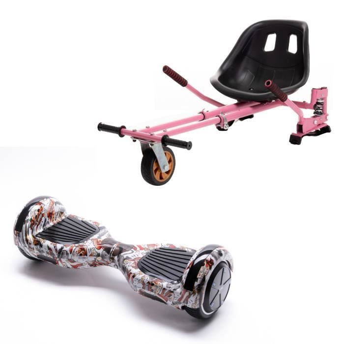 Paquet Hoverboard + Hoverseat Rose avec suspensions Smart Balance ...