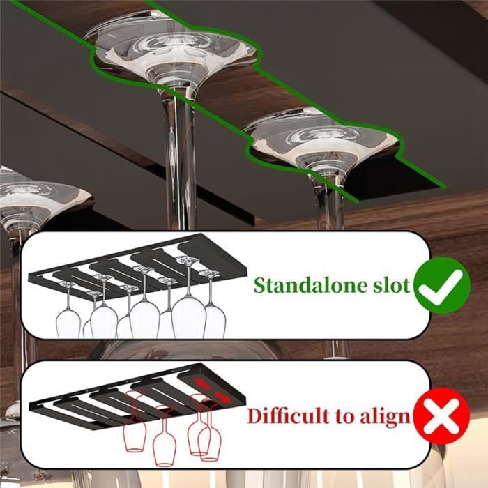 Support à Verres à Vin - Support à Verres à Pied Sous L'Armoire ...