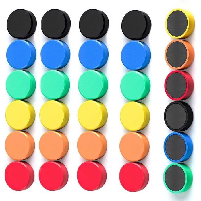 30 Pcs Aimant Frigo Colorés Magnetic Magnet Frigo,Aimants Tableau ...
