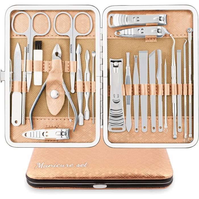 Kit Manucre Pedicure Coupe Ongle Professionnel Coupe Cuticule Acier ...