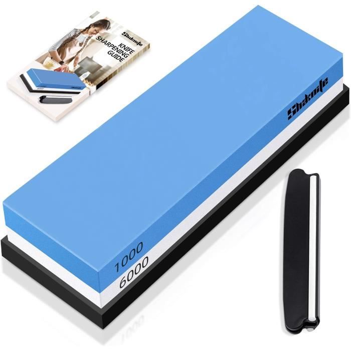 Pierre À Aiguiser 1000 6000, 2 En 1 Aiguiseur De Couteau Professionnel Pierre À Affûter Avec ...