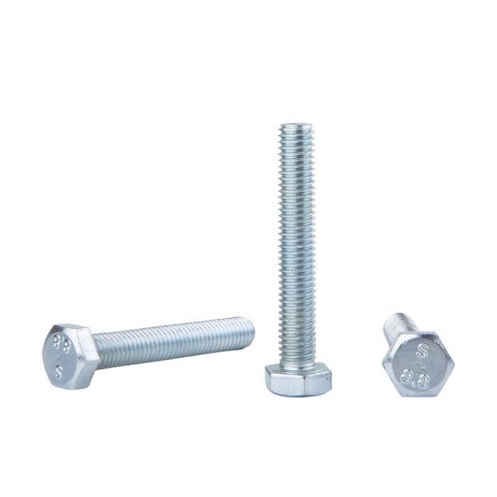 Lot De 80 Boulons Hexagonaux Din 933 En Acier Zingué M8 X 50 Mm 8,8 Grade Vis À Tête Hexagonale ...