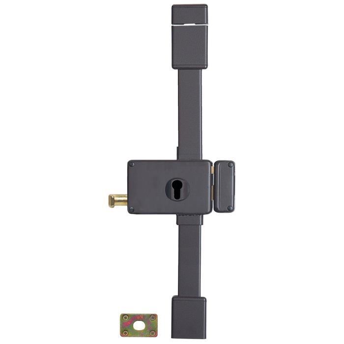 Serrure 3 points HORGA horizontale Main Droite Finition Marron Axe en ...