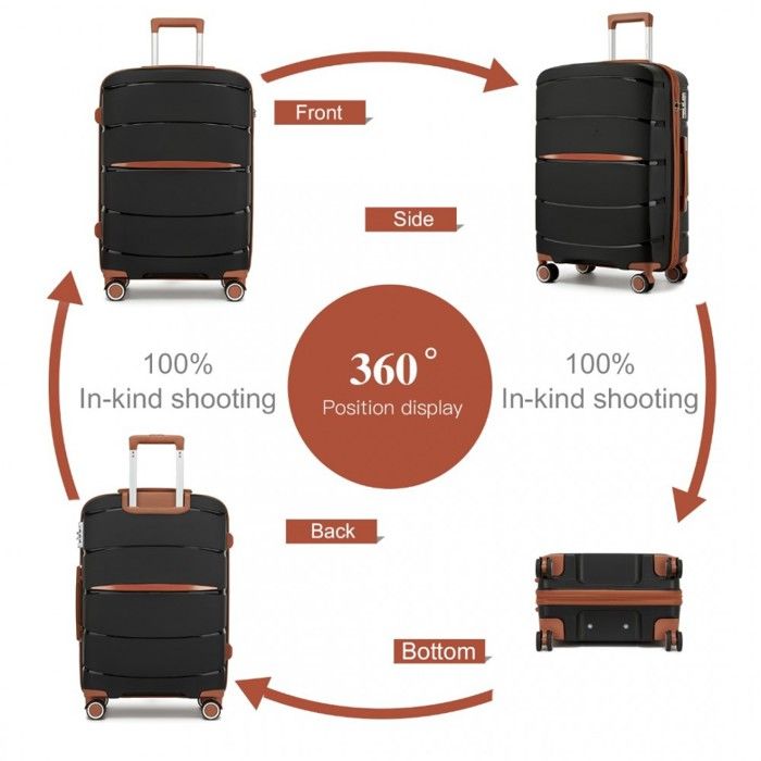 Kono Set de 3 Valises Cabine rigides 56x40x20cm Valise de Voyage 4 ...