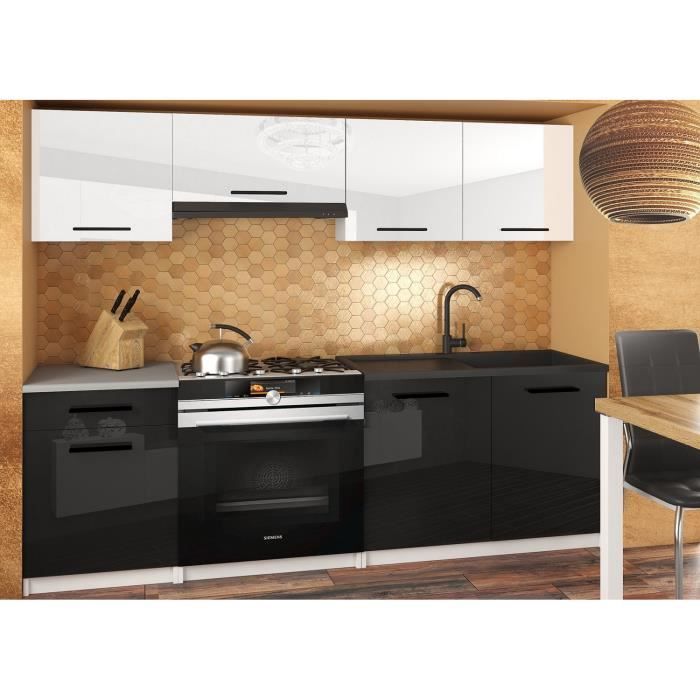 UNIQANTO - Cuisine complète L180 cm - Cuisine droite 5 pcs - Plan de ...