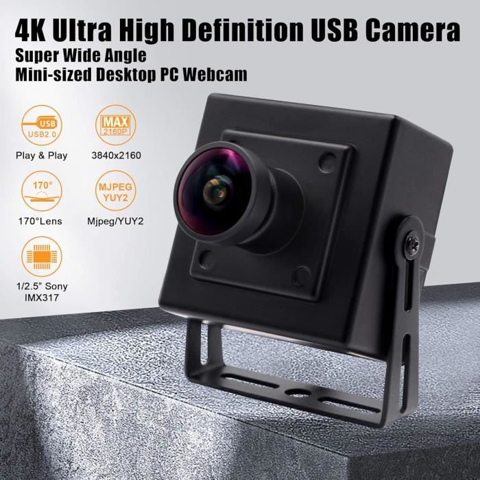 Usb Webcam 4K 30Fps Ultra Hd Avec Capteur Imx317, 3840X2160 Caméra ...