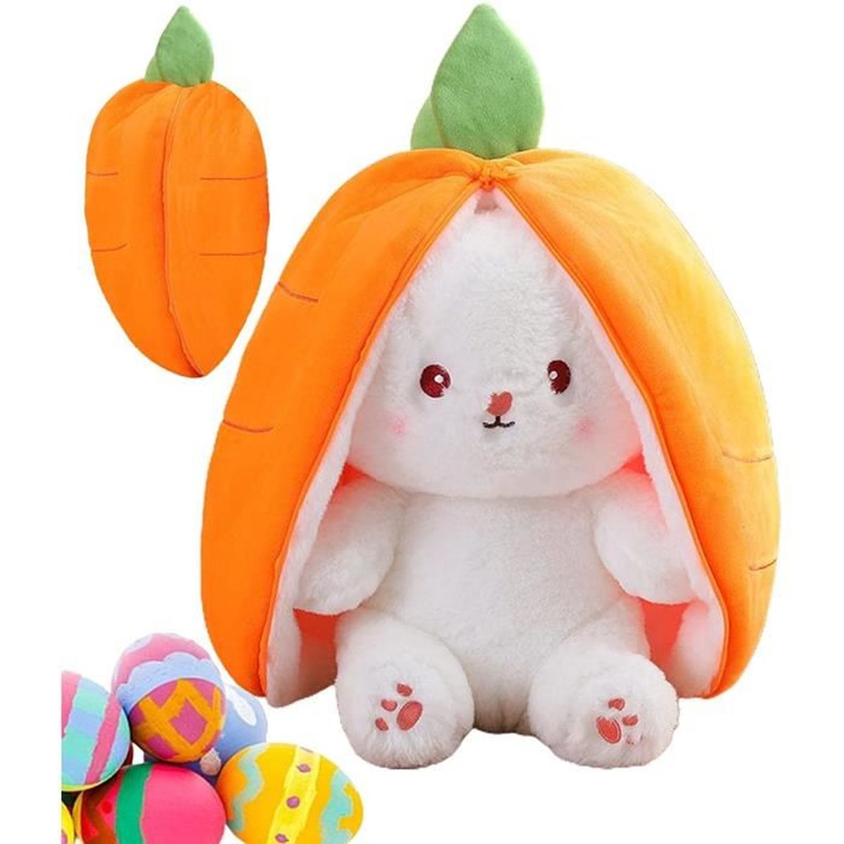Easter Bunny Stuffed Animal Plushie,Hide and Seek Bunny Plush Toy,Cute ...