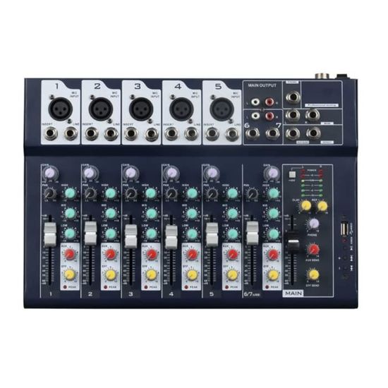 Professional Mixer | 7-Channel 2-Bus Mixer/w USB Audio Interface for ...
