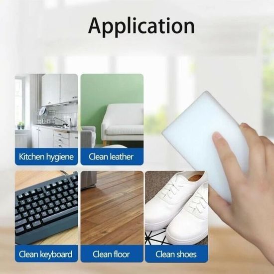2 ÉPONGES MAGIQUES - ÉPONGE GOMME MAGIQUE MÉLAMINE - ÉCOLOGIQUE ...