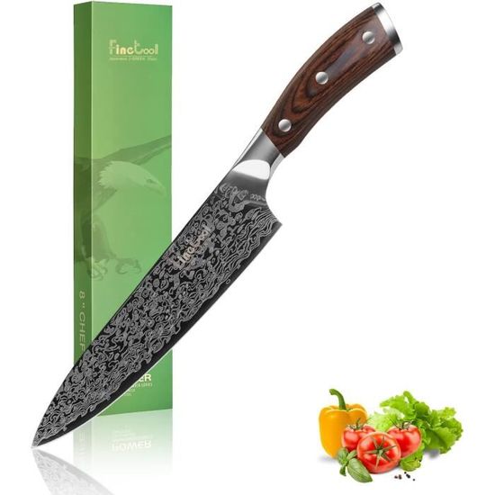 Couteau De Cuisine - 20Cm Couteau De Chef Professionnel - Couperet À ...