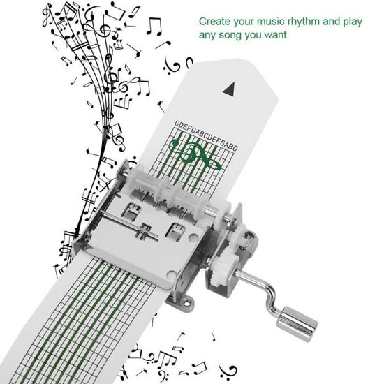 Mouvement de boîte à musique - FDIT - 15 notes - Ruban de papier vierge ...