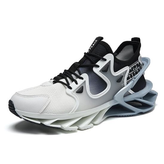 Baskets Homme Fashion Chaussures Sport Sneakers Blanc et noir ...