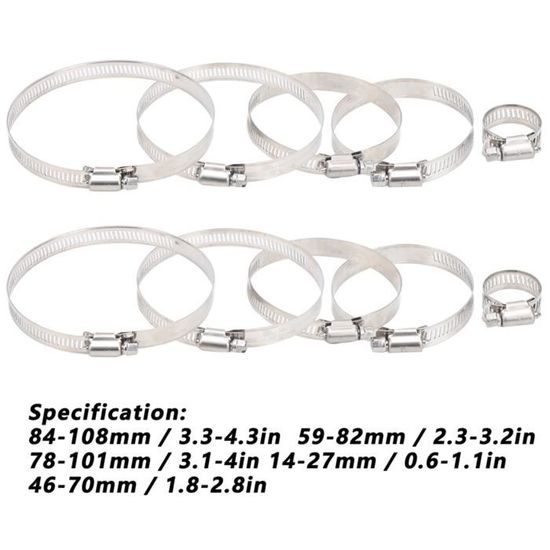 YOSOO fixation de tuyau Collier de Serrage, Collier de Serrage ...