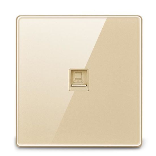 Interrupteur mural,Network Socket-250V--Interrupteur mural miroir doré ...